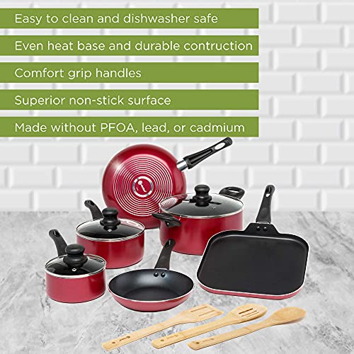 Ecolution Easy Clean Nonstick Cookware Set, Dishwasher Safe Kitchen ...
