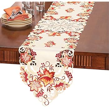 Amazon.com: Die-Cut Autumn Harvest Decorative Table Linens with ...