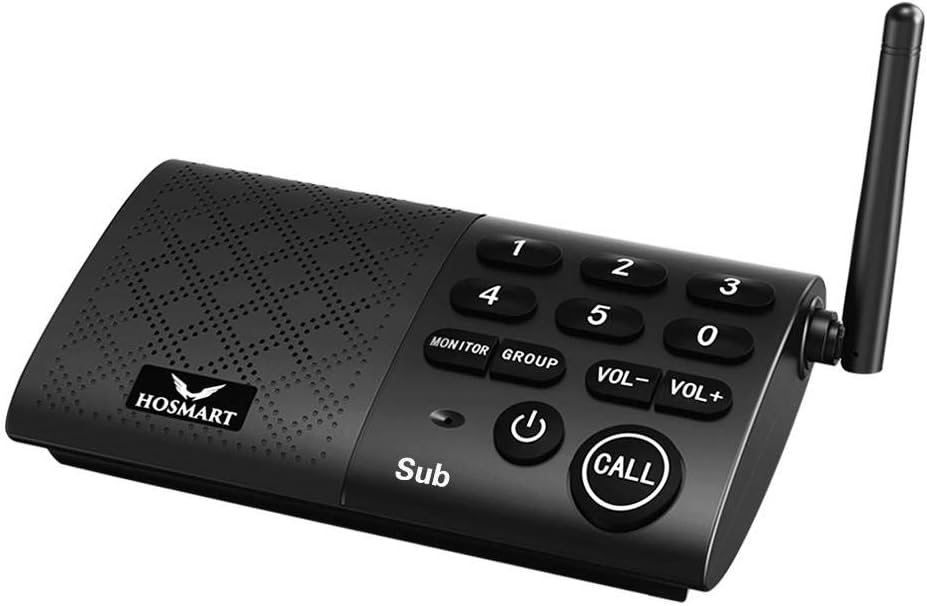 HOSMART Wireless Intercom System Two Way Communication Home and Office ...
