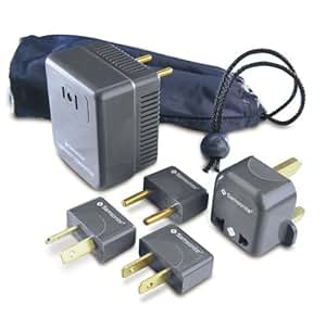 Amazon.com | Samsonite Converter/Adaptor Plug Kit with Pouch, Charcoal ...