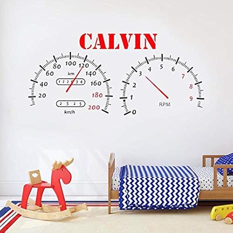 Custom Speedometer Wall Decal Racing Speedometer Wall Sticker Vinyl ...
