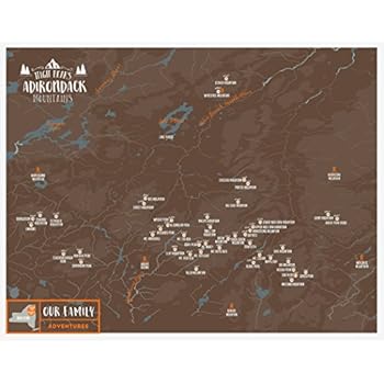 Amazon.com: Adirondack High Peaks Map 18x24 Poster (Sage): Posters & Prints