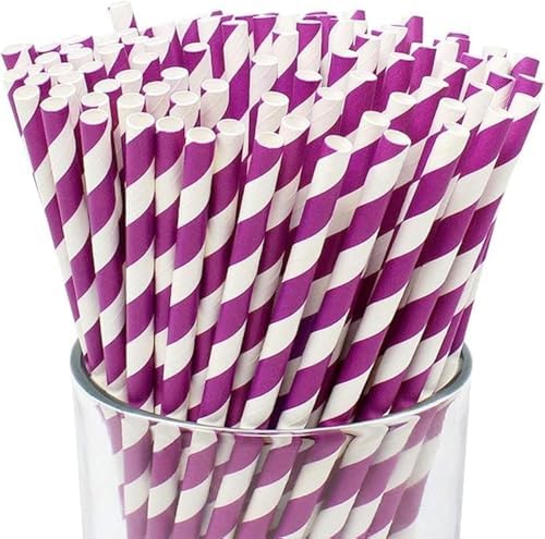 Premium Disposable Biodegradable Striped Paper Straws, Biodegradable ...