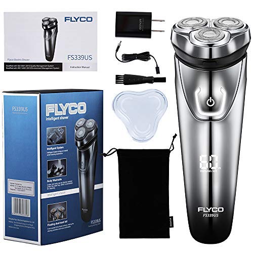 FLYCO Electric Razor Rotary Shaver for Men Cordless Rechargeable Shavers Mens Close Cut Wet ...