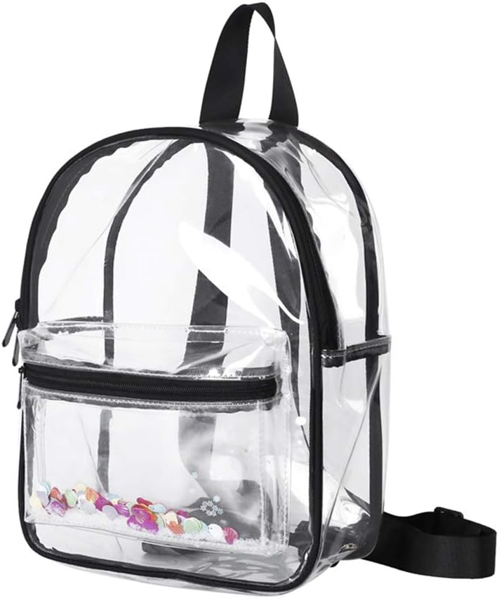 ASSR Heavy Duty Clear Backpack,PVC School Backpack with Black Trim ...