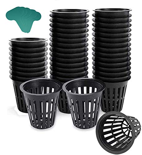 50 Pack Net Pots,4 Inch Nursery Pots Heavy Duty Net Cups with 50 Pcs ...