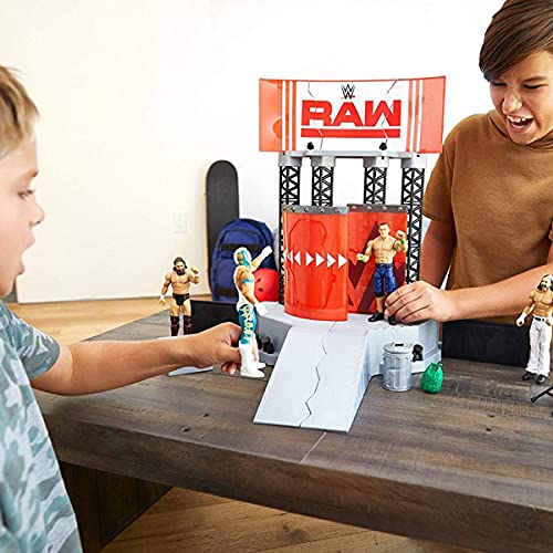 WWE MATTEL RAW Wrekkin' Entrance Stage with Scaffolding, Breakable ...