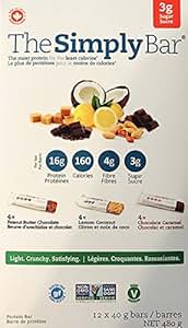 The Simply Bar - Protein Bars - Variety Pack - 12 X 40 Gram: Amazon.ca ...