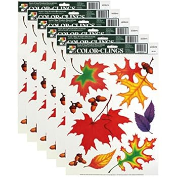 Amazon.com: Color-Clings 9-Count Static Cling Window Decorations ...
