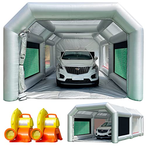 WARSUN Inflatable Paint Booth 28x15x10Ft with Double & Oversized Air ...