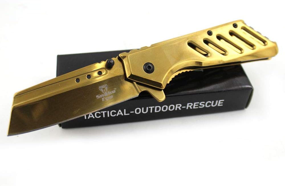 Snake Eye Tactical Every Day Carry Titanium Coated Folding Knife ...