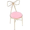 Amazon.com: Pink Bow Vanity Chair Bow Shaped Vanity Chair Makeup Chair ...