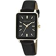 Anne Klein Women's Strap Watch, AK/3702, Black/Gold, AK/3702BKBK ...