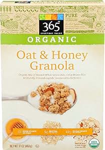 Amazon.com: 365 Everyday Value, Organic Oat & Honey Granola, 17 oz: