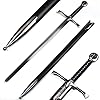 Ace Martial Arts Supply Medieval Knight Arming Sword with Scabbard ...