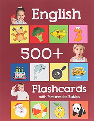 English 500 Flashcards with Pictures for Babies: Learning homeschool ...
