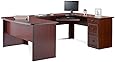 Amazon.com: Realspace Broadstreet Executive U-shaped Office Desk ...