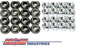 Amazon.com: New Rocker Arm Grooved Pivot Ball & Lock Nut Set Chevy sb ...
