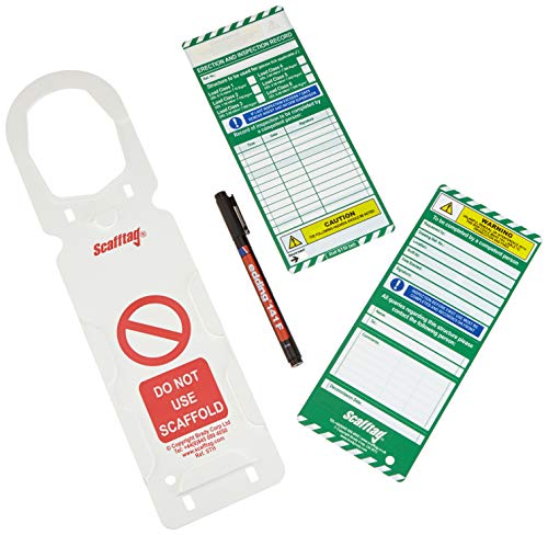 Scafftag SCAF-STSH-A MK1 Tag Kit, Nylon 6/Polypropylene, 10 holders, 20 status inserts, 1 ...