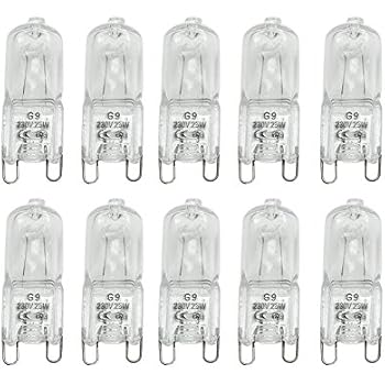 5-pack G9 120V 25W Crispy Halogen Light Bulbs G9 Base 120V 130V 25W JC ...