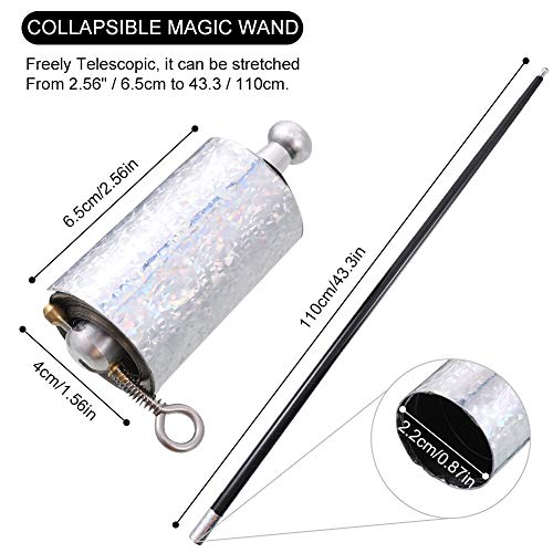 DragonflyDreams 3 Pieces Metal Appearing Cane Magic Wand Magic Cane for ...