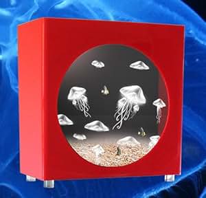 Amazon.com : RED ACRYLIC LIVE JELLYFISH CUBE TANK COLOR CHANGING LED ...