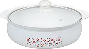 Wahei Freiz RB-2867 Retro Style Tabletop Pot, 10.6 inches (27 cm), White, Induction Gas Lettle ...