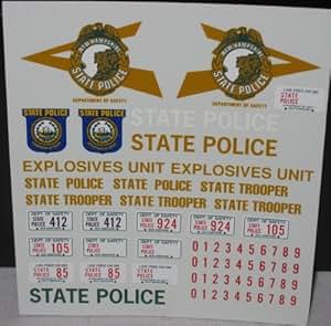 Pursuit 1/24-25 New Hampshire State Police Decals - Wall Decor Stickers ...