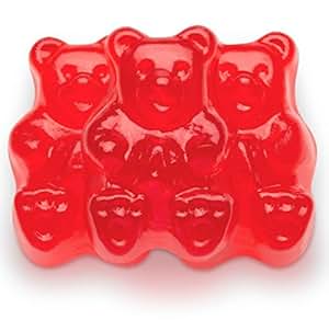 Amazon.com : Red Raspberry Gummi Gummy Bears Candy 1 Pound Bag ...