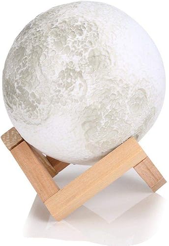 3D Printed Moon Light 3 Color Change 15cm LED Night Light Lamp ...