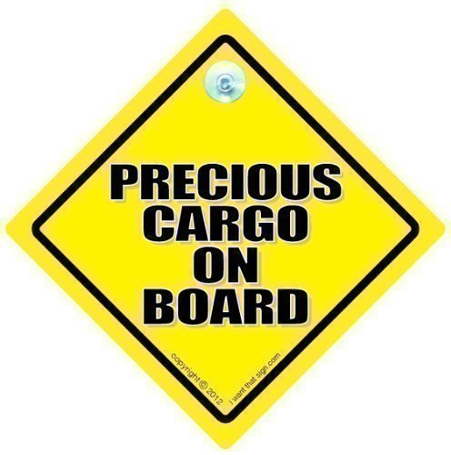 Precious Cargo On Board Car Sign, Car Sign, Bumper Sticker, Baby on ...