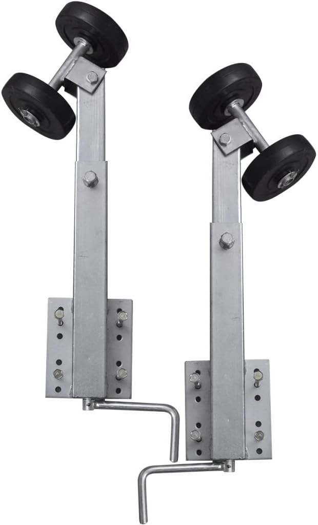 vidaXL 2X Support à Double Roulette Inclinable pour Remorque de Bateau ...
