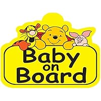 Amazon.com: 2 pcs "Baby on Board" - Cute Bear - Cartoon Sticker for Car ...