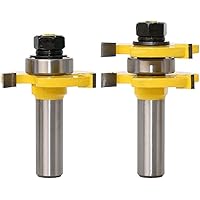 Freud 99-036 Adjustable Tongue and Groove Router Bit Set, 1/2-Inch ...