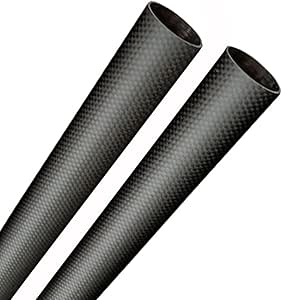 3K Carbon Fiber Tubes - Set of 2, Length 500mm, Outer Diameter 12mm ...