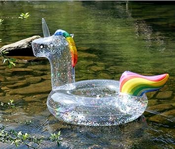Amazon.com: Vercico Unicorn Pool Float with Glitter, 90cm Sparly ...