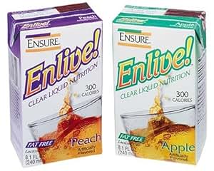 Amazon.com: Enlive Ensure Clear Liquid Nutrition, Peach, 27- 8.1 Fluid ...