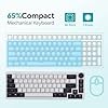 EPOMAKER Theory TH68 Pro 65% 67 Keys RGB Hotswap Programmable Bluetooth ...