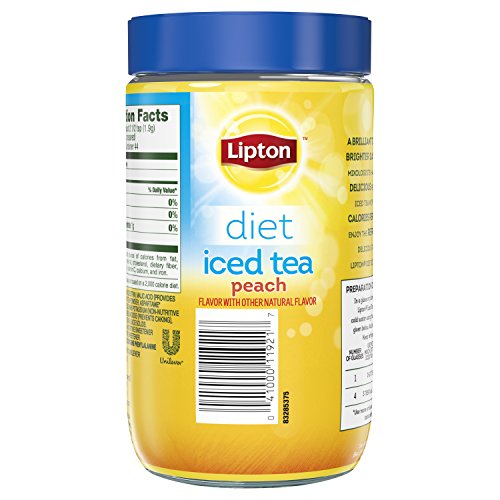 Lipton Iced Tea Mix, Diet Peach, 2.9 oz (Pack of 6) Food, Beverages ...