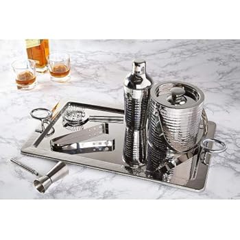 Amazon.com: Godinger Barware Bar Tools Stainless Steel set, Includes ...