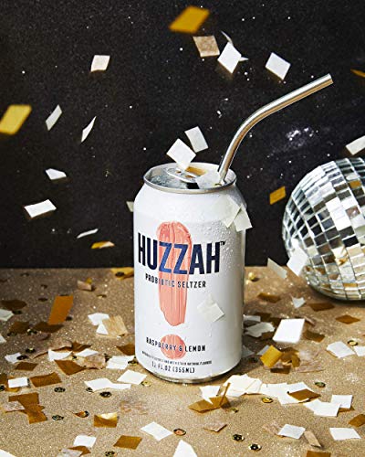 HUZZAH - A Healthy Sparkling Seltzer Water, Flavored Water - Raspberry ...