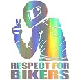 Amazon.com - Respect for Cyclists Reflective Sticker Decal, KIMISS 15 ...