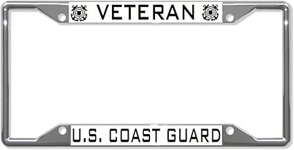 Amazon.com: Fastasticdeals Veteran U.S. Coast Guard License Plate Frame ...