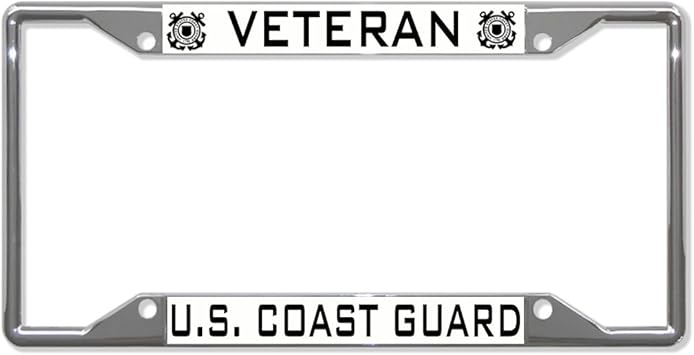 Amazon.com: Fastasticdeals Veteran U.S. Coast Guard License Plate Frame ...