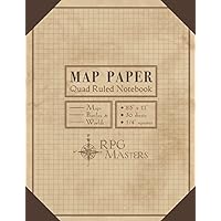 Map Paper: Quad Ruled Book for Map Making: RPG Masters: 9781981041435 ...