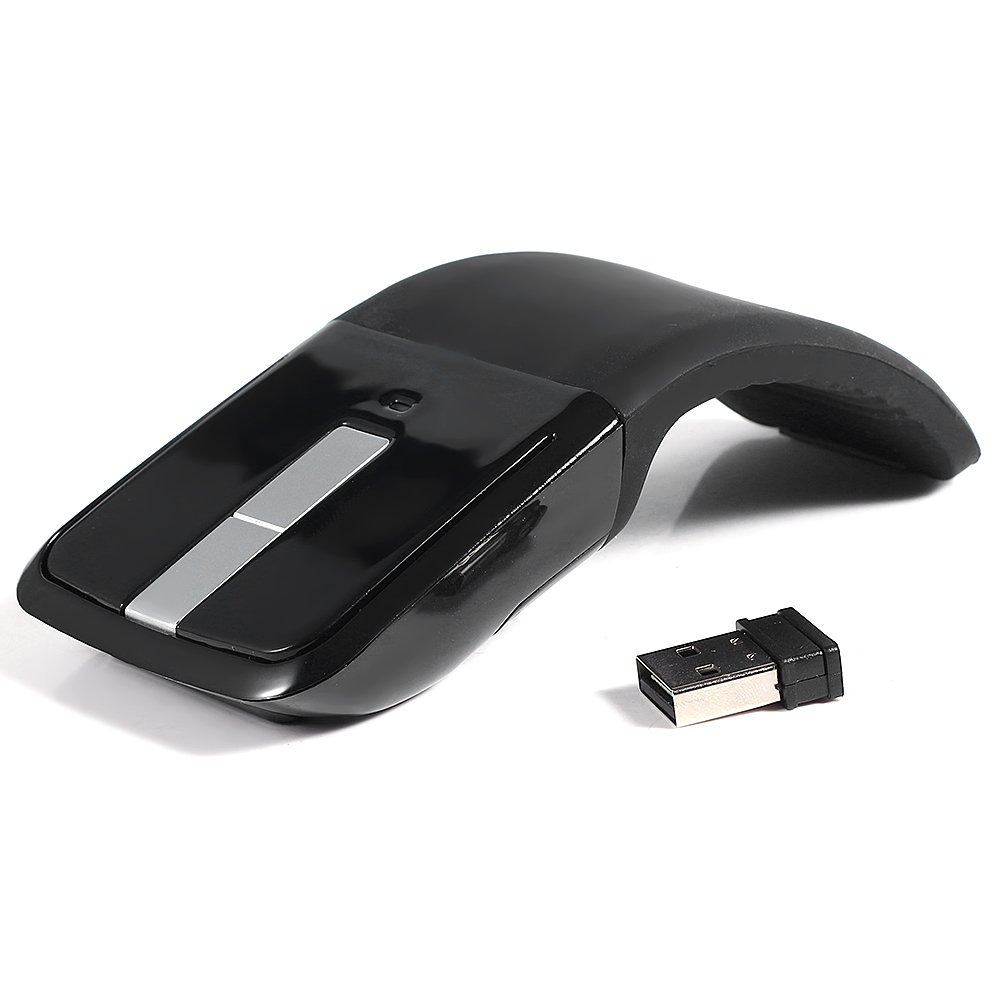 2.4GHz Arc Touch Optical Mouse Wireless USB Foldable Mice Bending Start ...