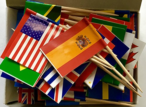 World Flag Toothpick (Box of 100 Toothpicks) Country Flags ...