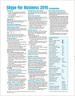 Skype for Business 2015 Introduction Quick Reference Guide (Cheat Sheet of Instructions, Tips ...