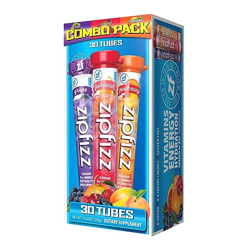 Zipfizz Energy Drink Mix Variety Pack - Electrolyte Hydration Powder ...