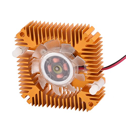Uxcell Copper Plated 55Mm 2 Terminal Vga Video Card Heatsink Cooling ...